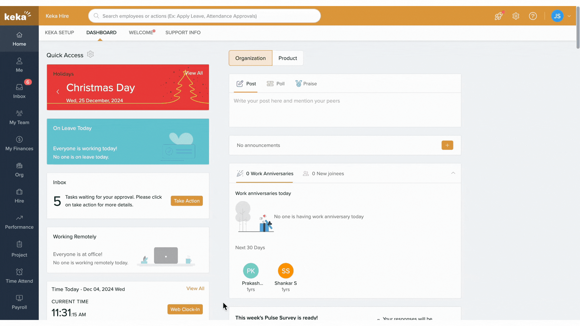 Keka Learn Overview – Home Page